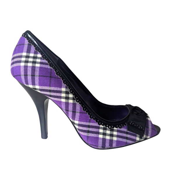 Tribeca by Kenneth Cole | Shoes | Kenneth Cole Purple Plaid Heels 9 ...